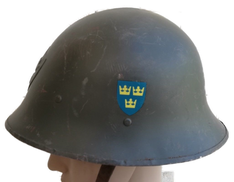 SWEDISH ARMY HELMET M21 THREE CROWNS - HELMETS HEADWEAR - Neco Surplus ...